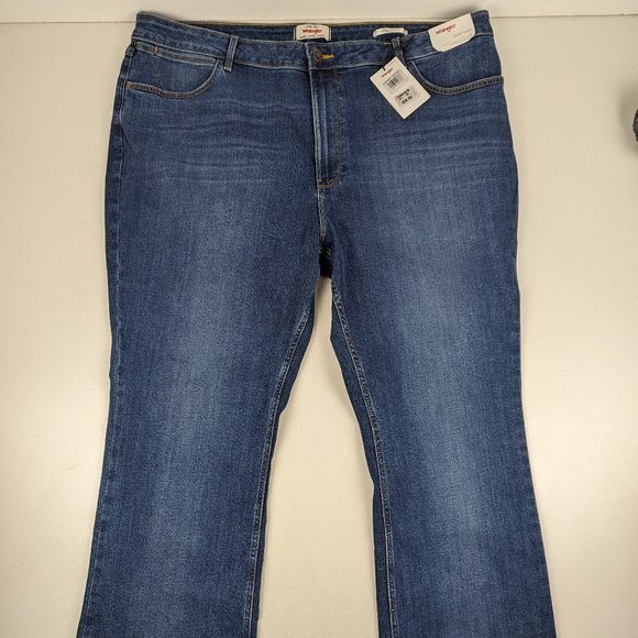 Wrangler Jeans Wrangler Womens High Rise Bold Boot Jeans Dark Wash